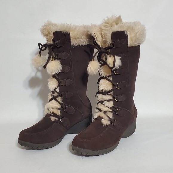Sporto | Shoes | Sporto Sally Brown Leather Faux Furlined Womens Winter ...